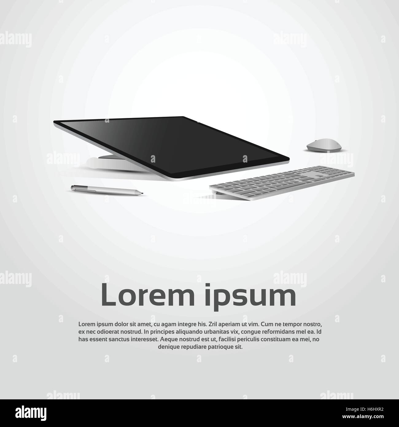 Desktop Logo Modern Computer Workstation Icon Vector Illustration Stock ...