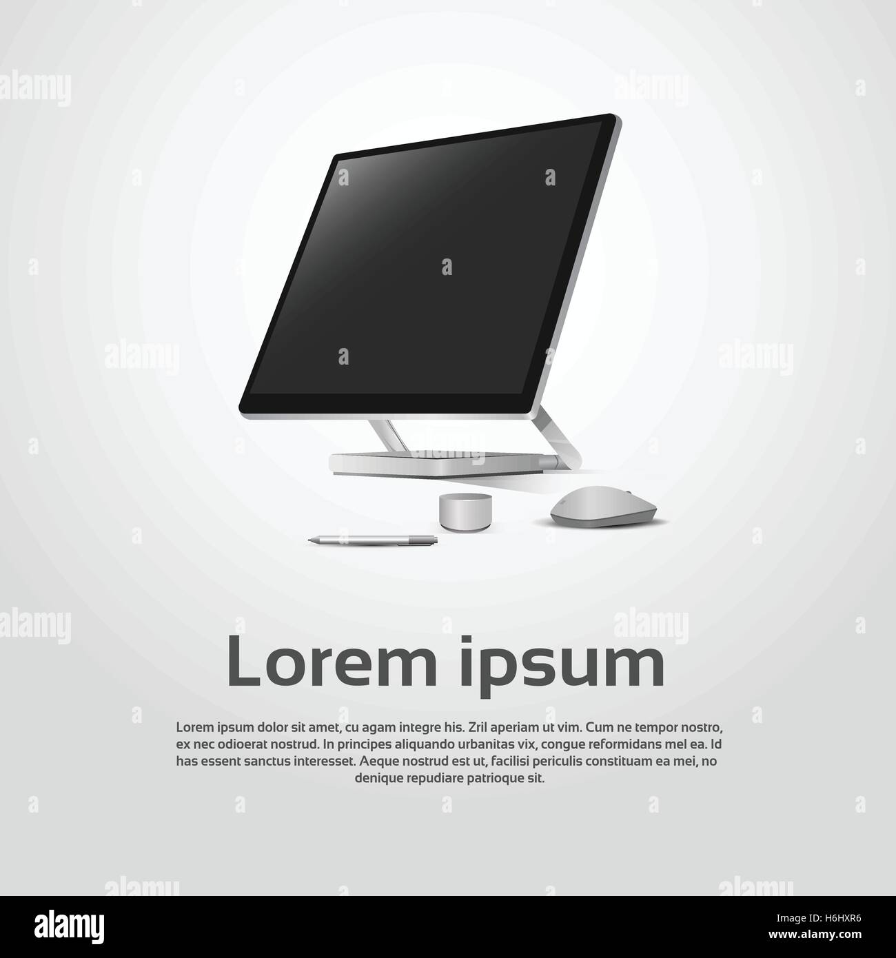 Desktop Logo Modern Computer Workstation Icon Vector Illustration Stock ...