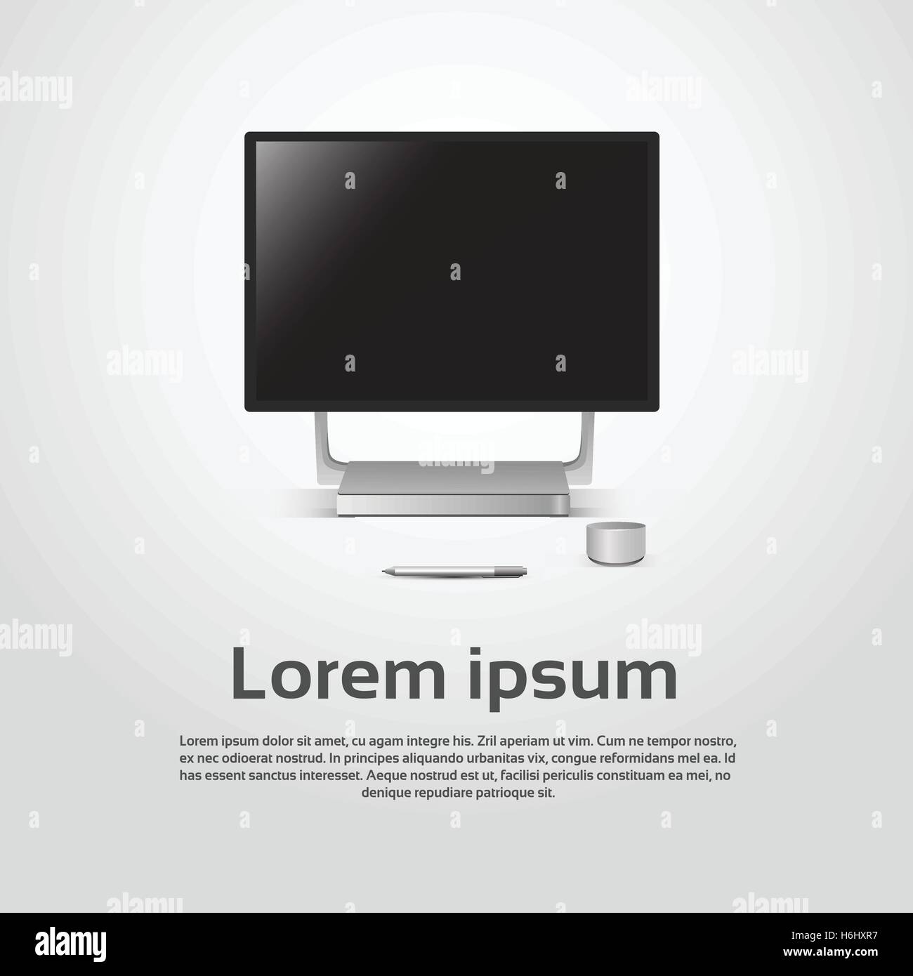 Desktop Logo Modern Computer Workstation Icon Vector Illustration Stock ...