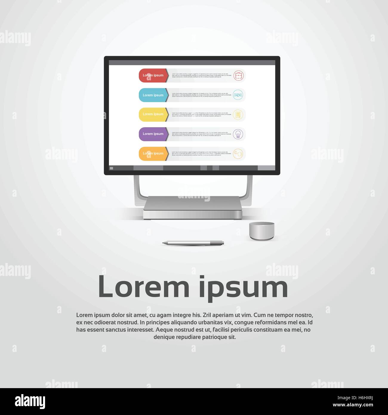 Diagram logo icon desktop monitor Stock Vector Images - Alamy