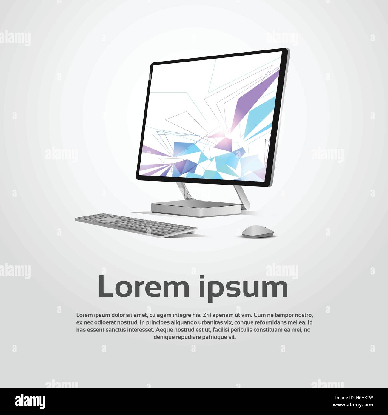 Desktop Logo Modern Computer Workstation Icon Vector Illustration Stock ...