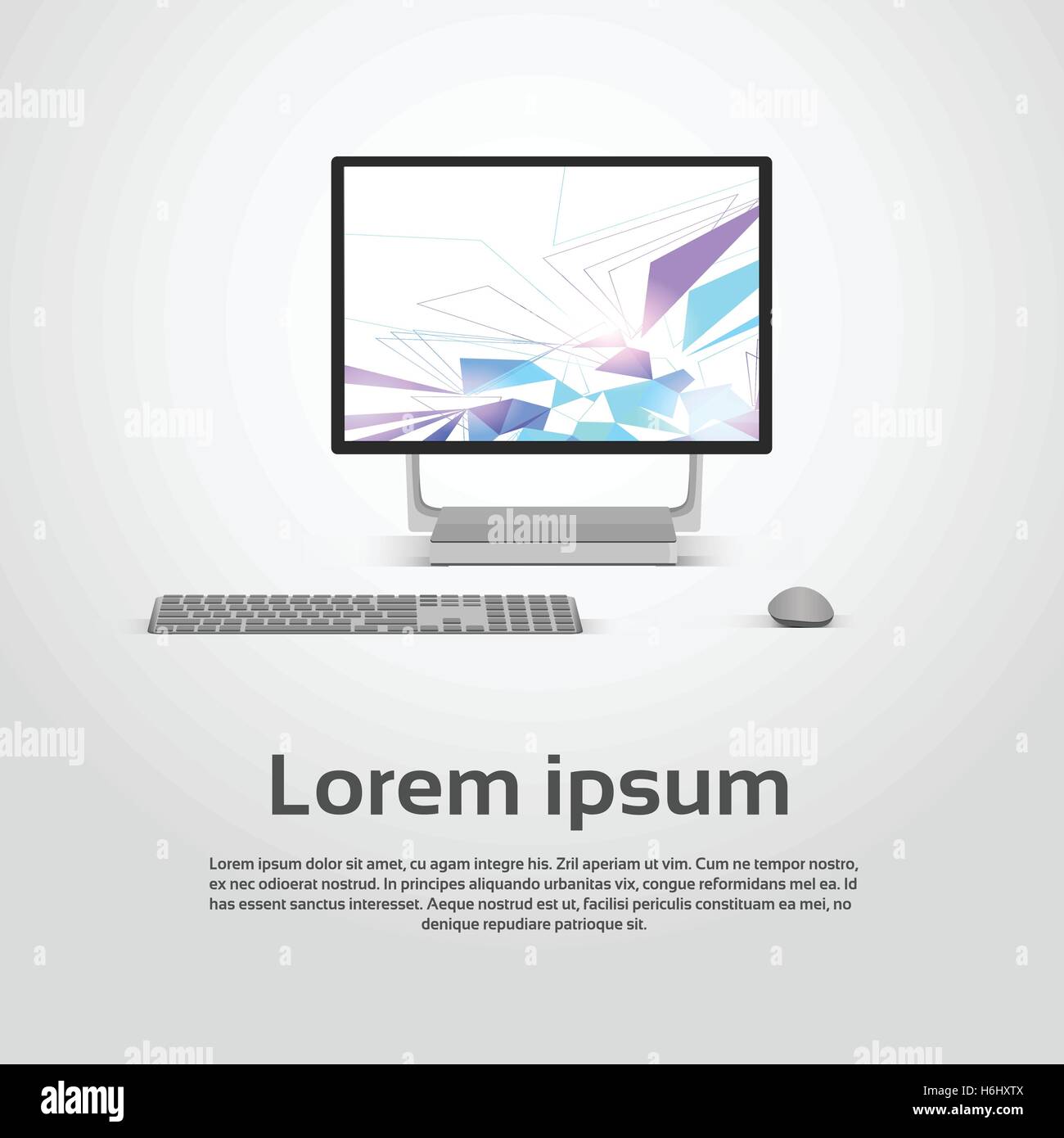 Desktop Logo Modern Computer Workstation Icon Vector Illustration Stock ...