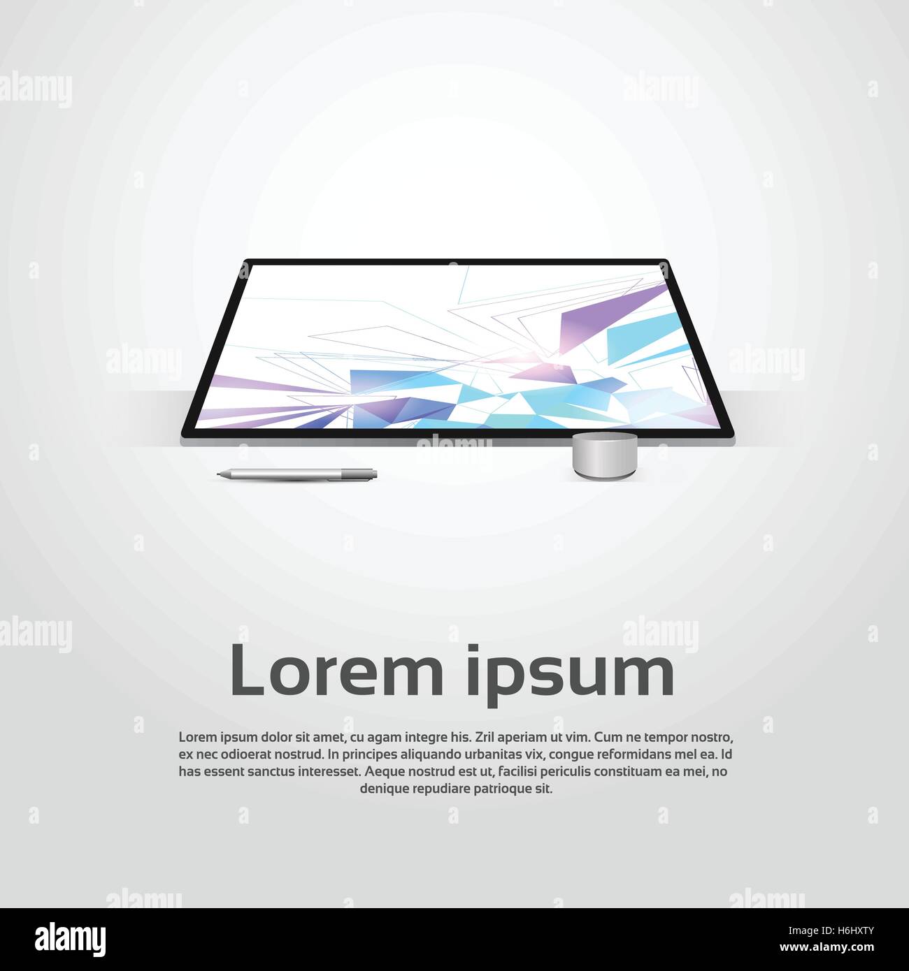 Desktop Logo Modern Computer Workstation Icon Vector Illustration Stock ...