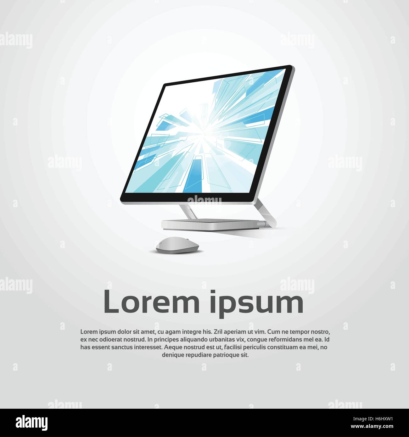 Desktop Logo Modern Computer Workstation Icon Vector Illustration Stock ...