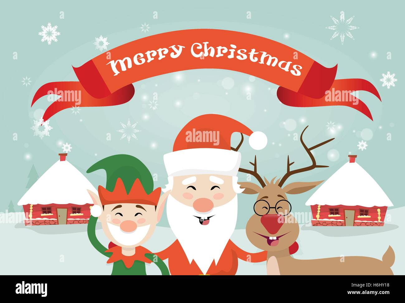 Santa clause village Stock Vector Images - Alamy