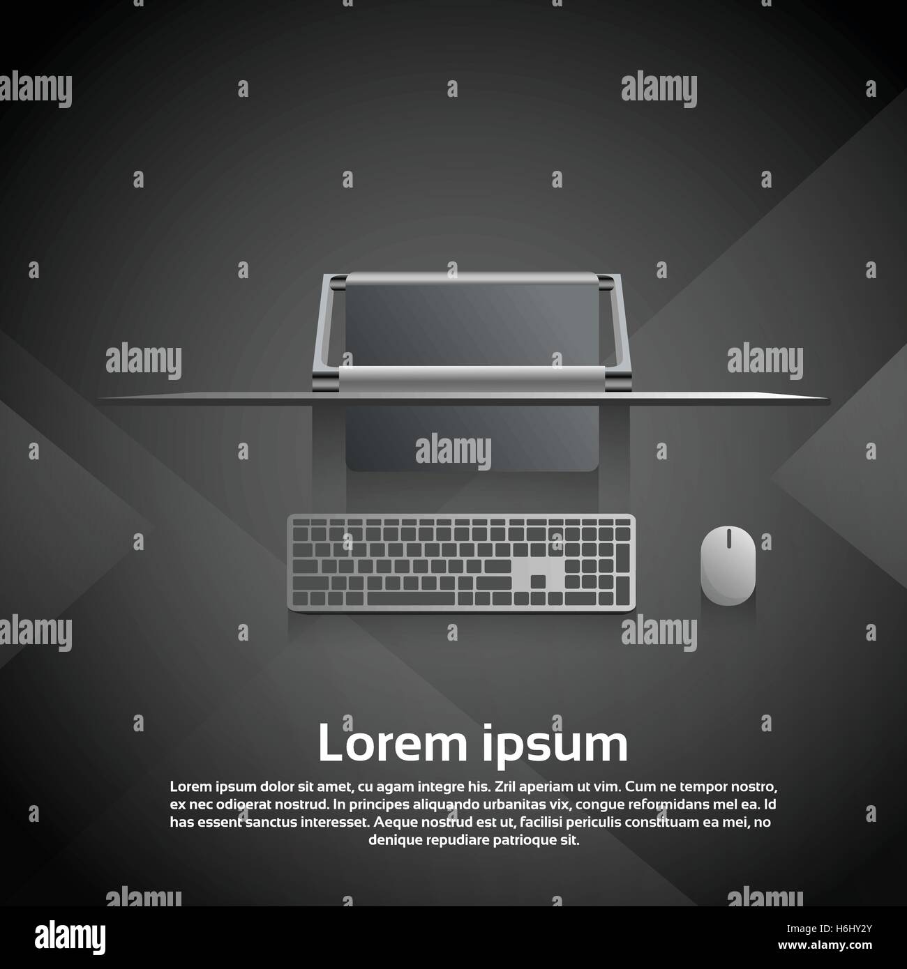 Desktop Logo Modern Computer Workstation Icon Vector Illustration Stock ...