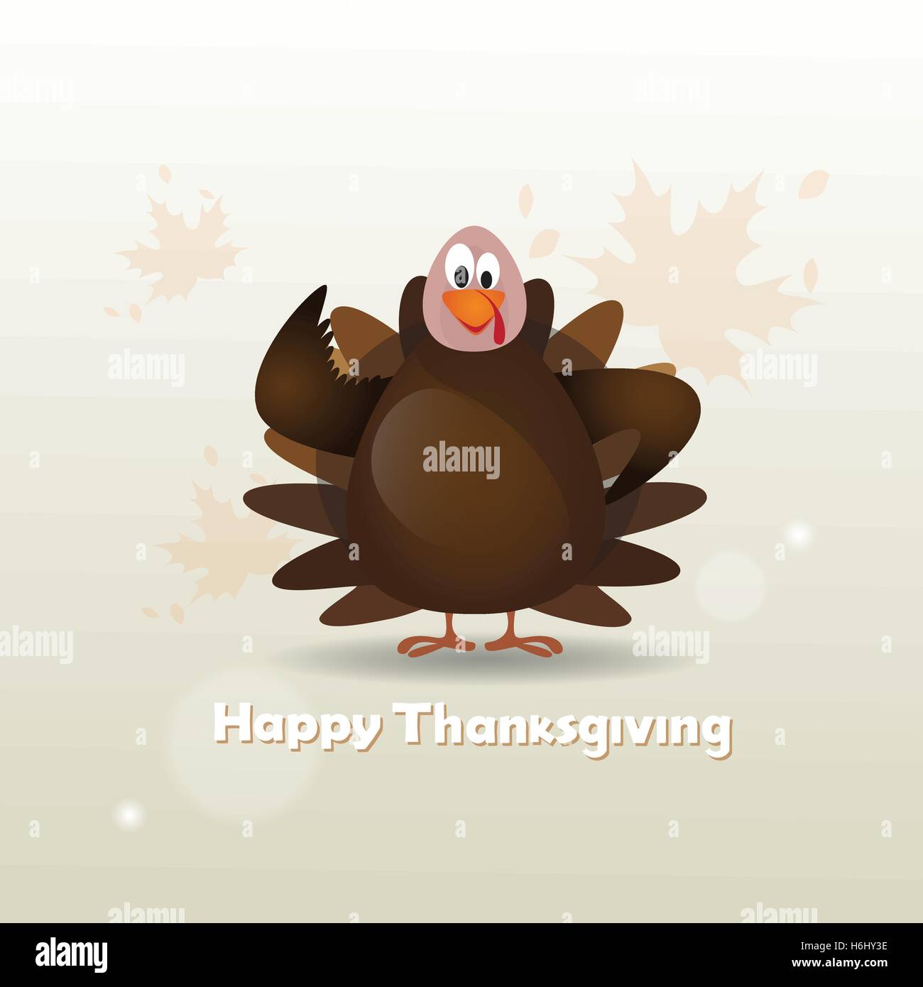 Happy Thanksgiving Day Turkey Autumn Traditional Holiday Banner Flat ...