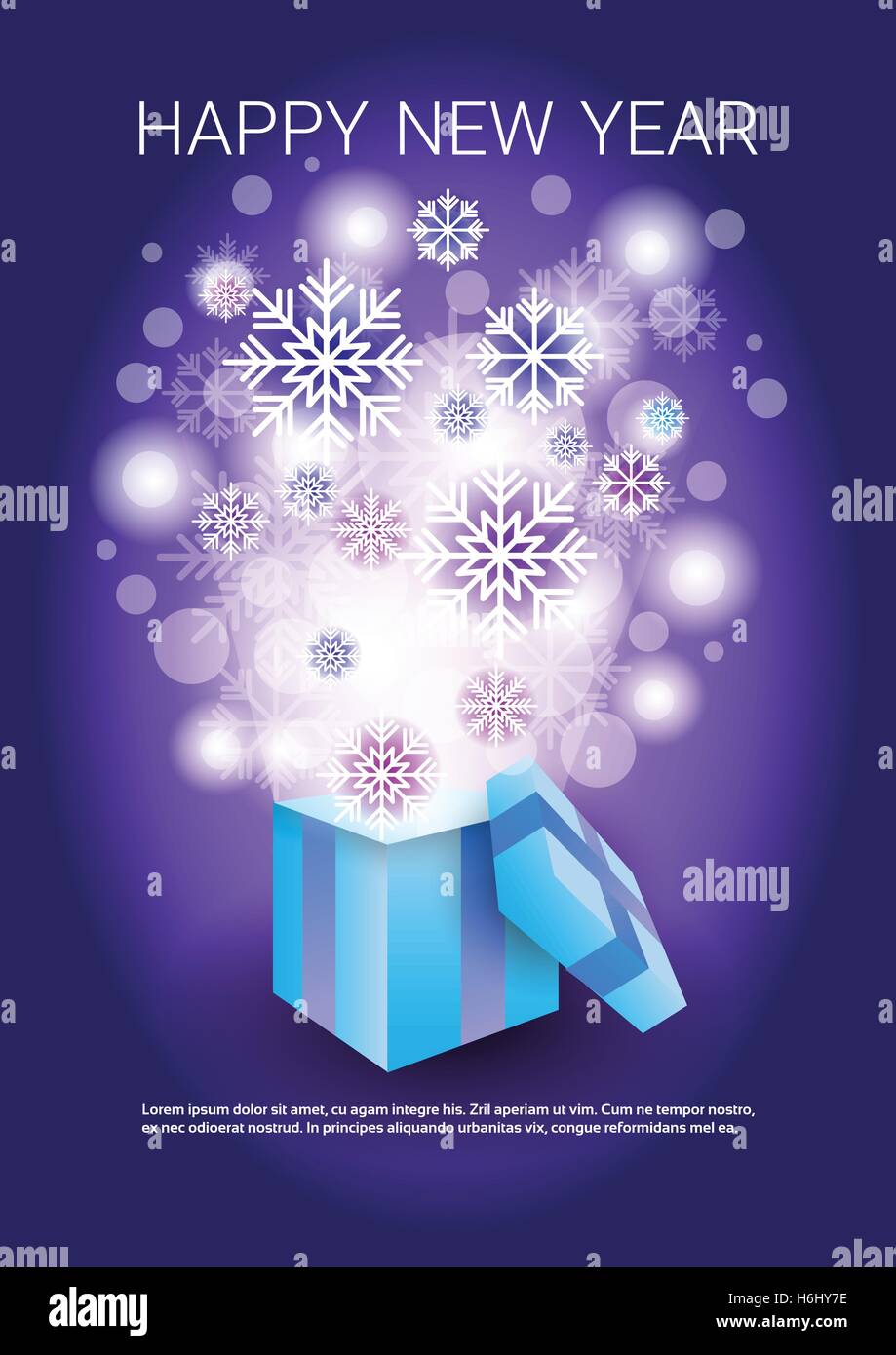 Happy New Year Decoration Celebration Banner Flat Vector Illustration ...