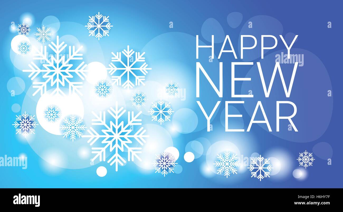 Happy New Year Decoration Celebration Banner Flat Vector Illustration ...