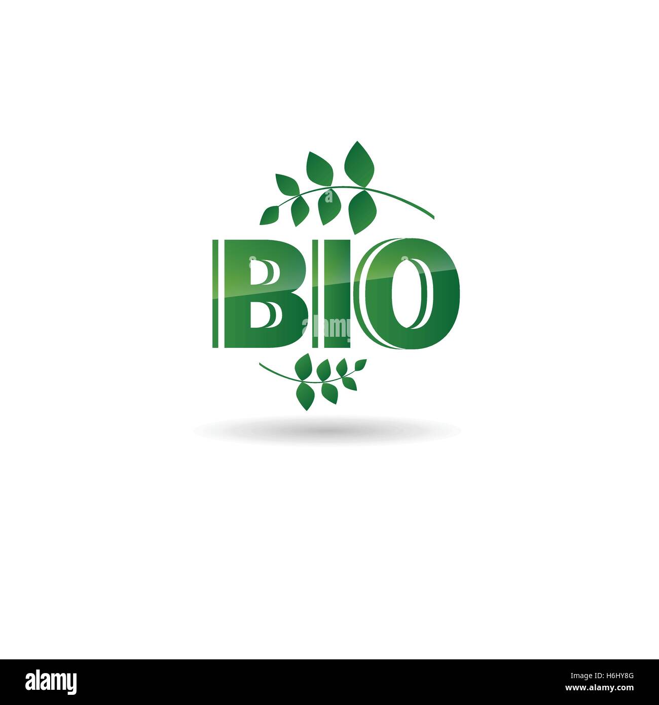 Eco Friendly Organic Natural Product Web Icon Green Logo Flat Vector ...