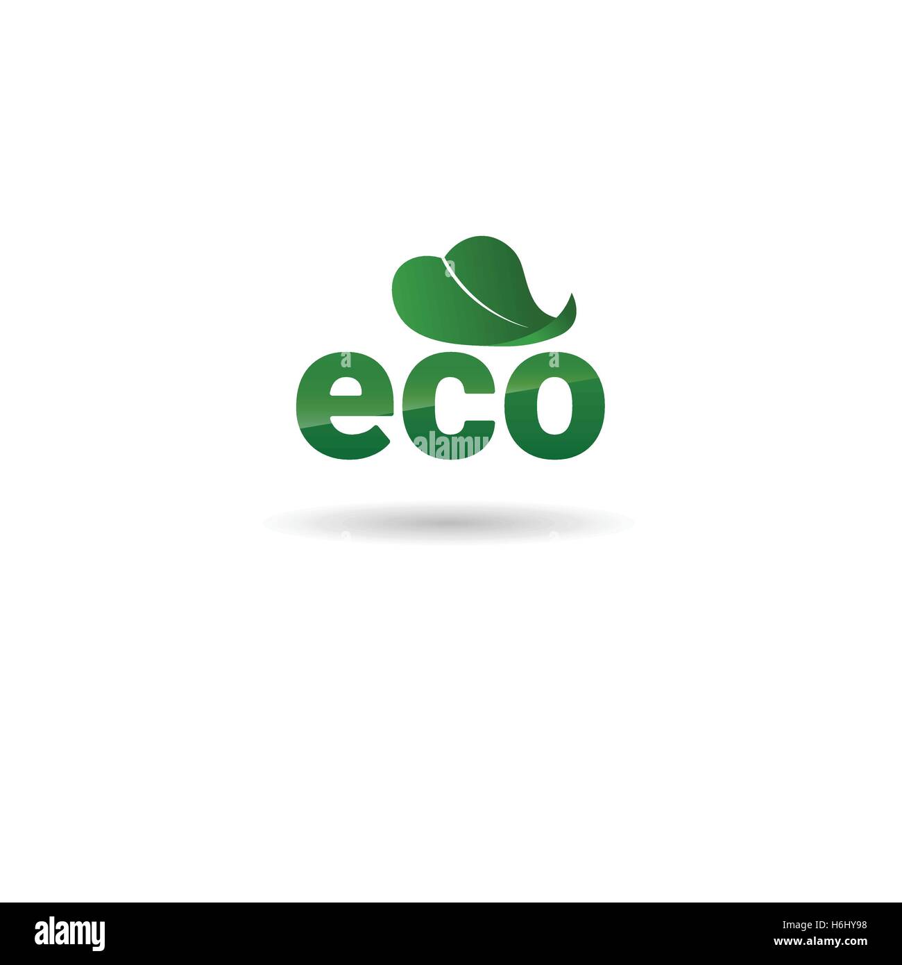 Eco Friendly Organic Natural Product Web Icon Green Logo Flat Vector ...