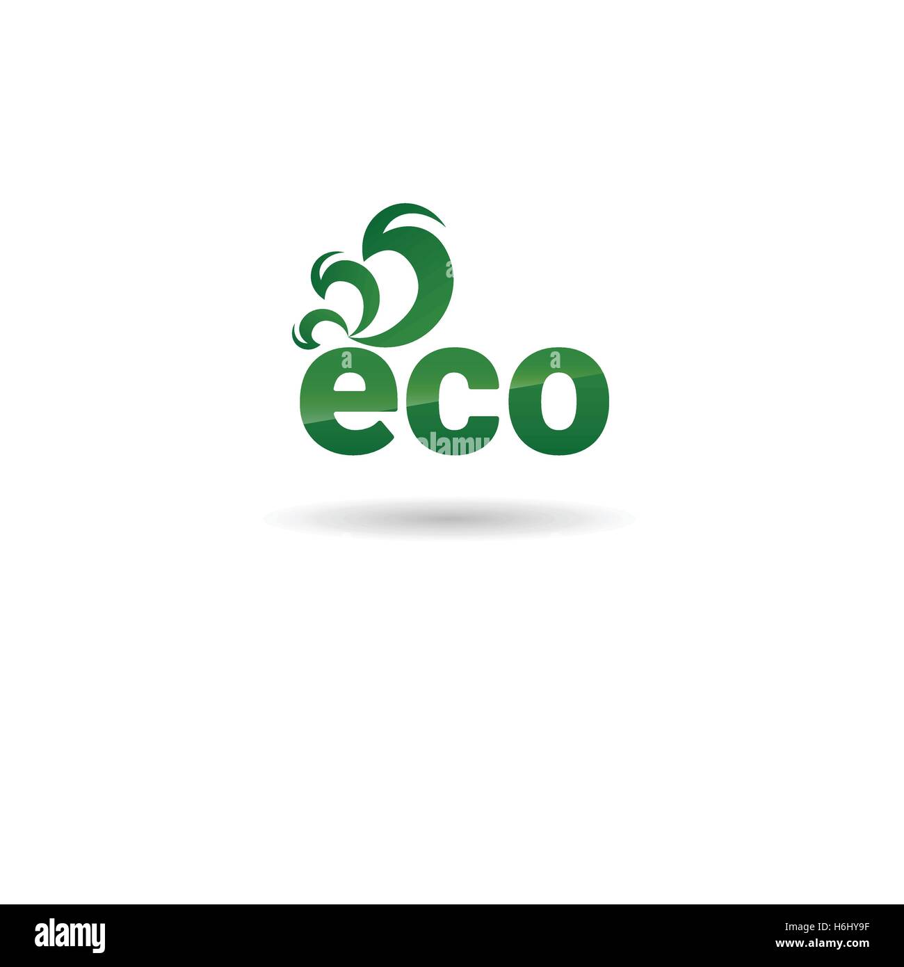 Eco Friendly Organic Natural Product Web Icon Green Logo Flat Vector ...