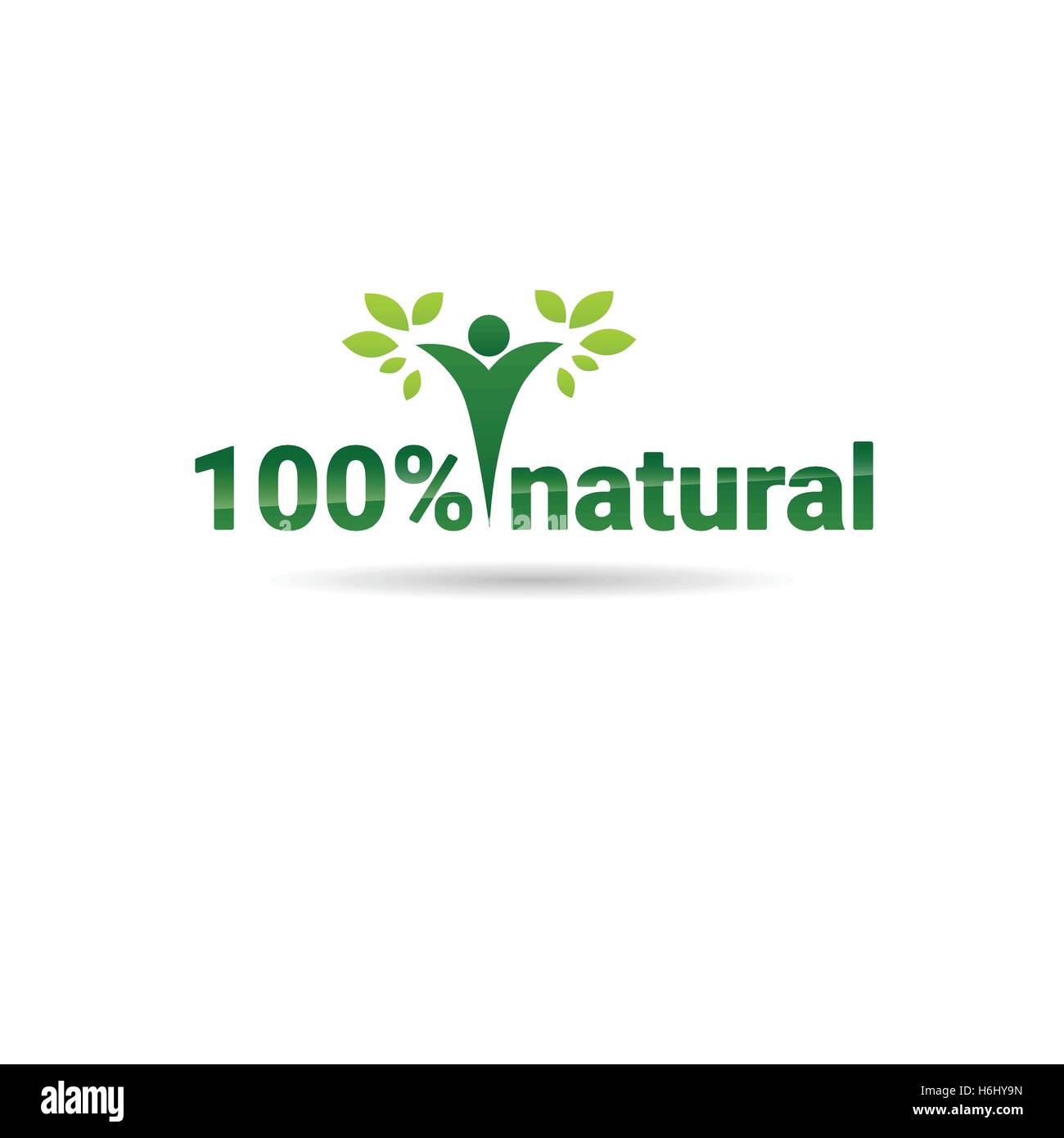 Eco Friendly Organic Natural Product Web Icon Green Logo Flat Vector ...