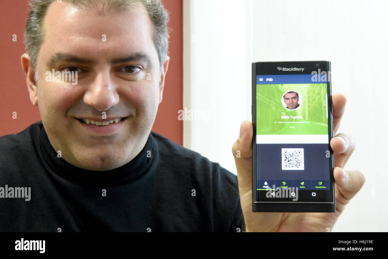 Kiel, Germany. 7th Oct, 2016. Software architect Atilla Tasbasi ...