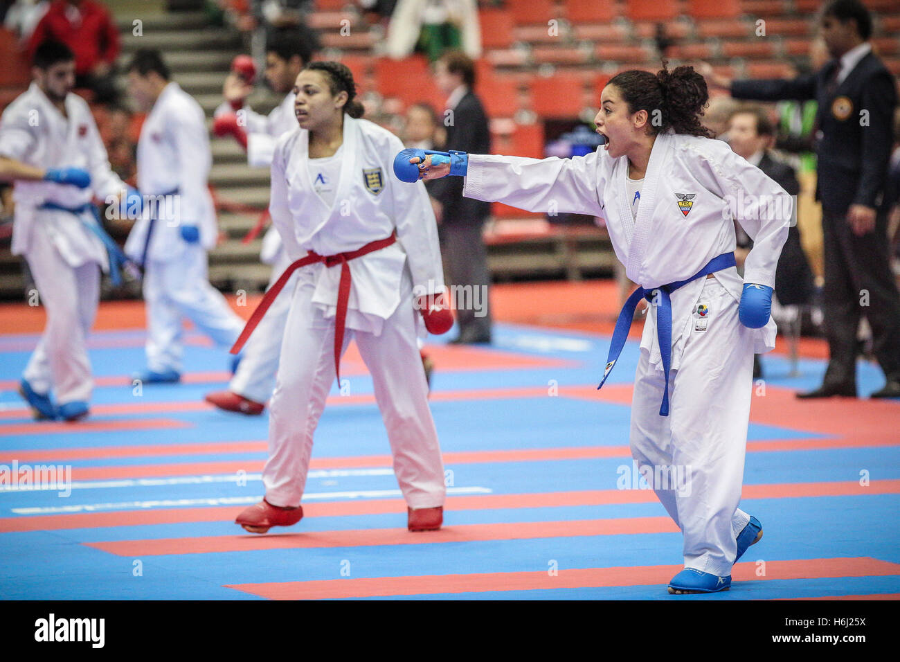 Linz, Austria. 28, October, 2016. Jacquelin Factos, Female Team Ecuador ...