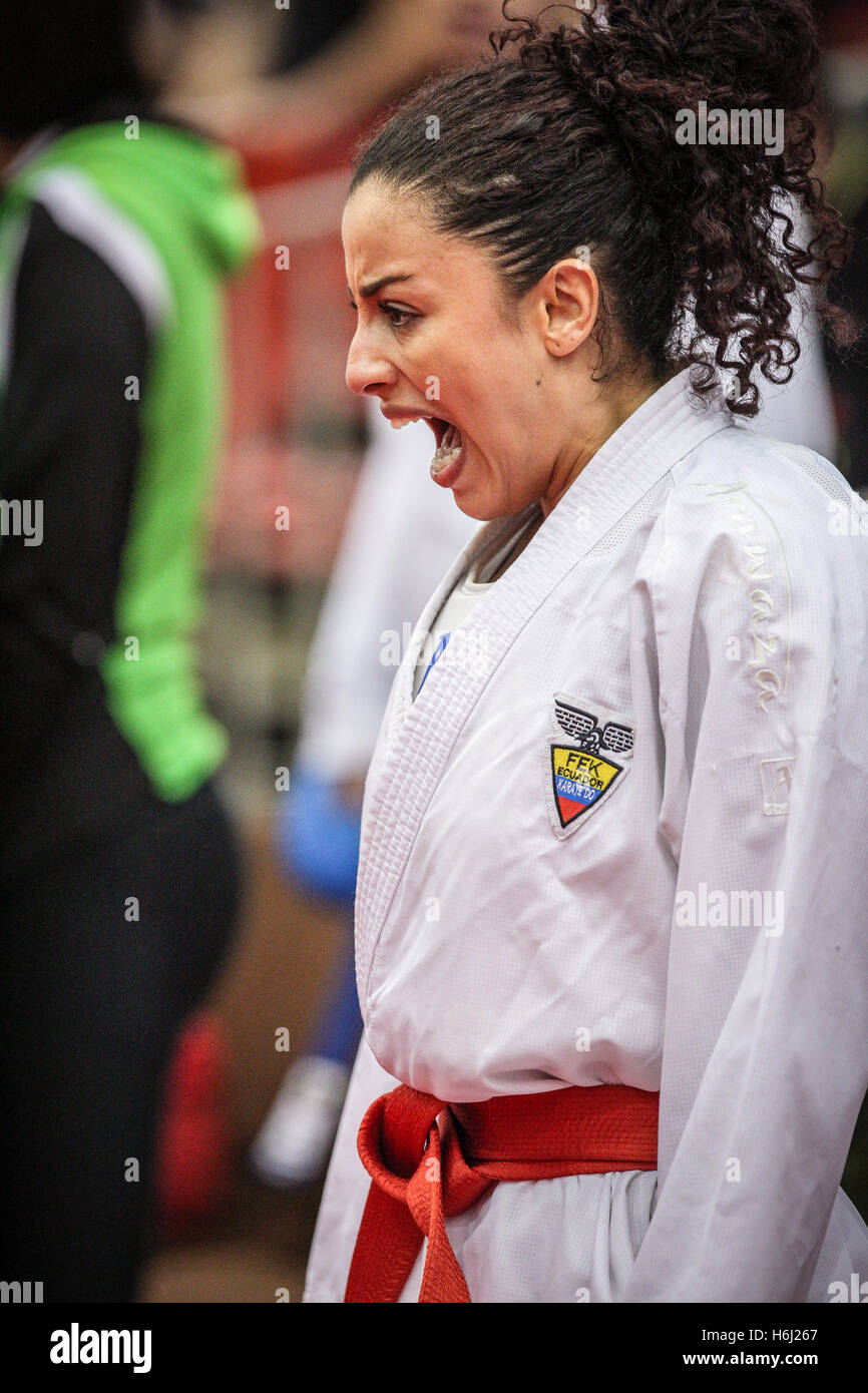 Linz, Austria. 28, October, 2016. Jacquelin Factos, Female Team Ecuador ...