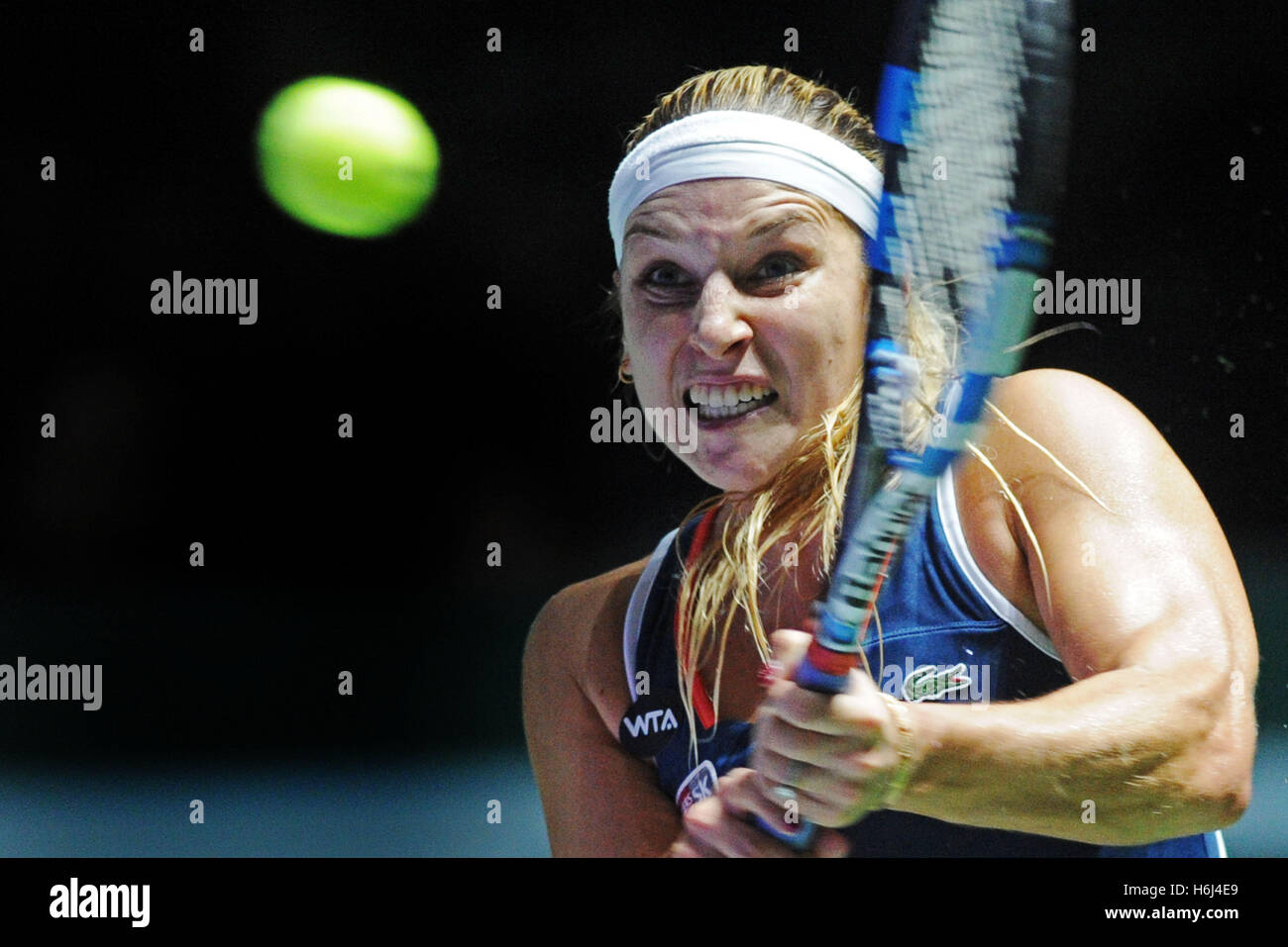 Singapore. 29th Oct, 2016. Dominika Cibulkova of Slovakia competes ...