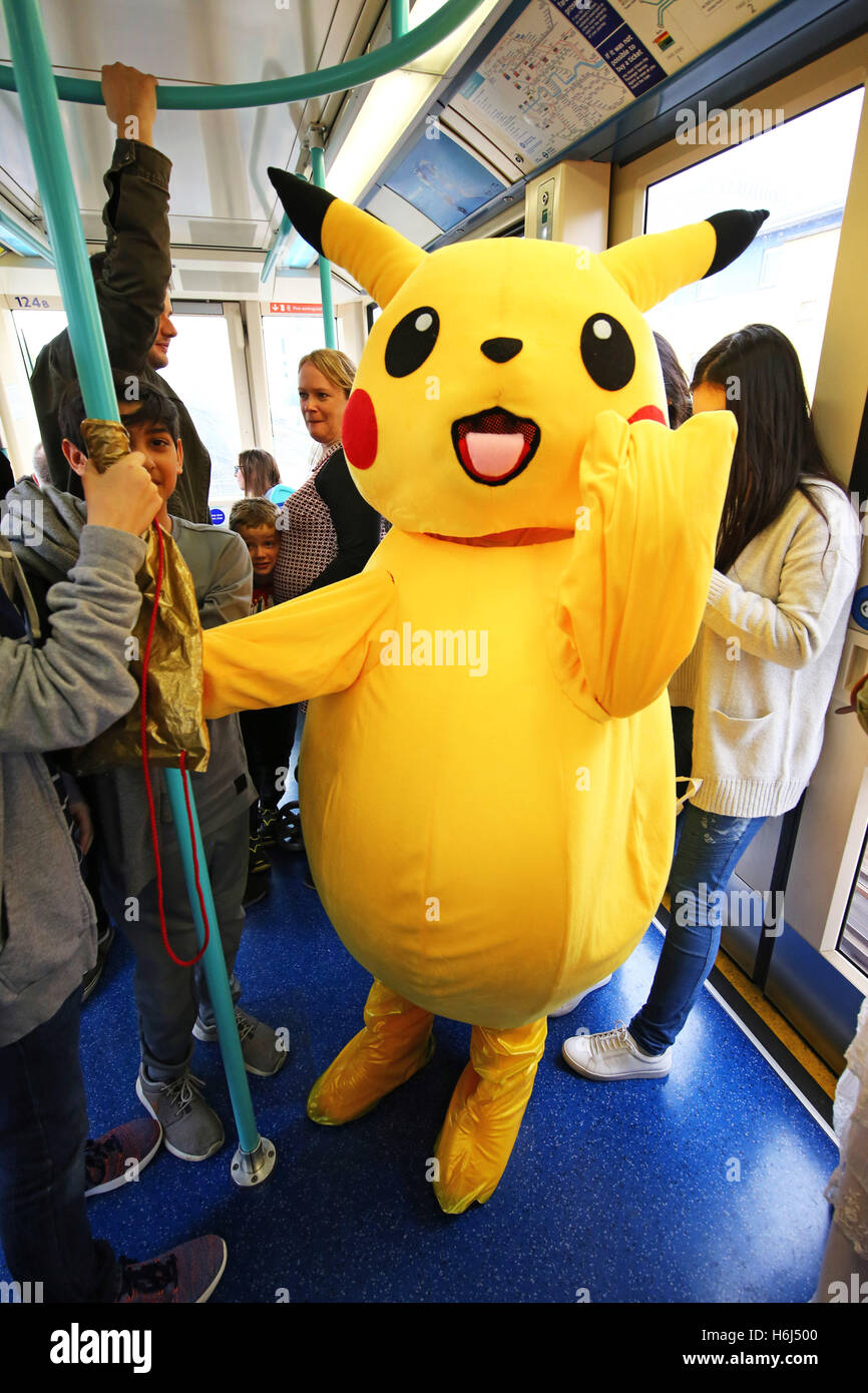 London, UK. 29th October 2016. Pikachu from Pokemon, aka 12 year old ...