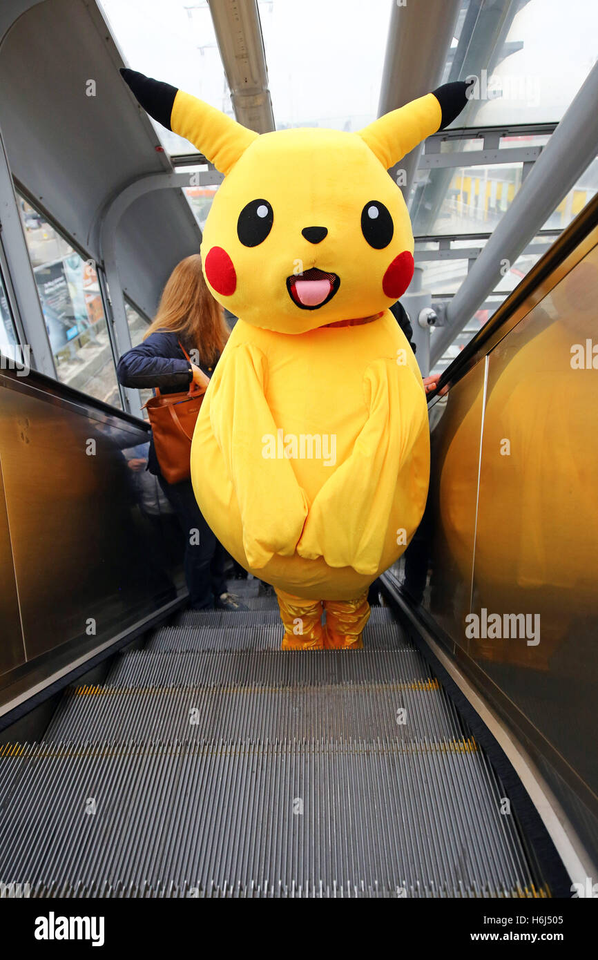 London, UK. 29th October 2016. Pikachu from Pokemon, aka 12 year old ...