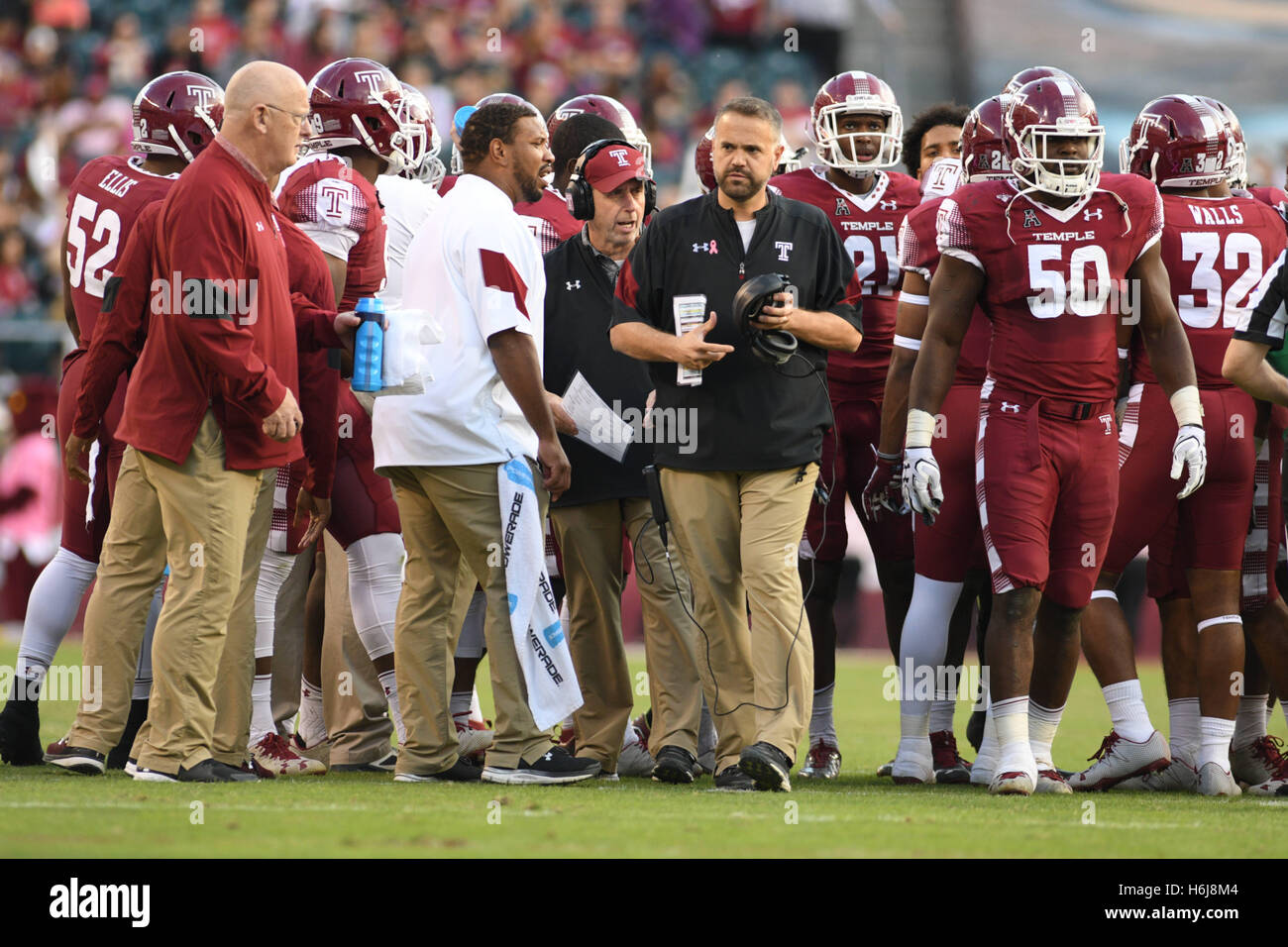 Philadelphia, Pennsylvania, USA. 29th Oct, 2016. Temple's coach, MATT ...