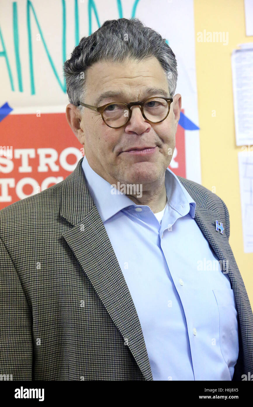 Philadelphia, PA, USA. 29th Oct, 2016. Minnesota Senator Al Franken ...