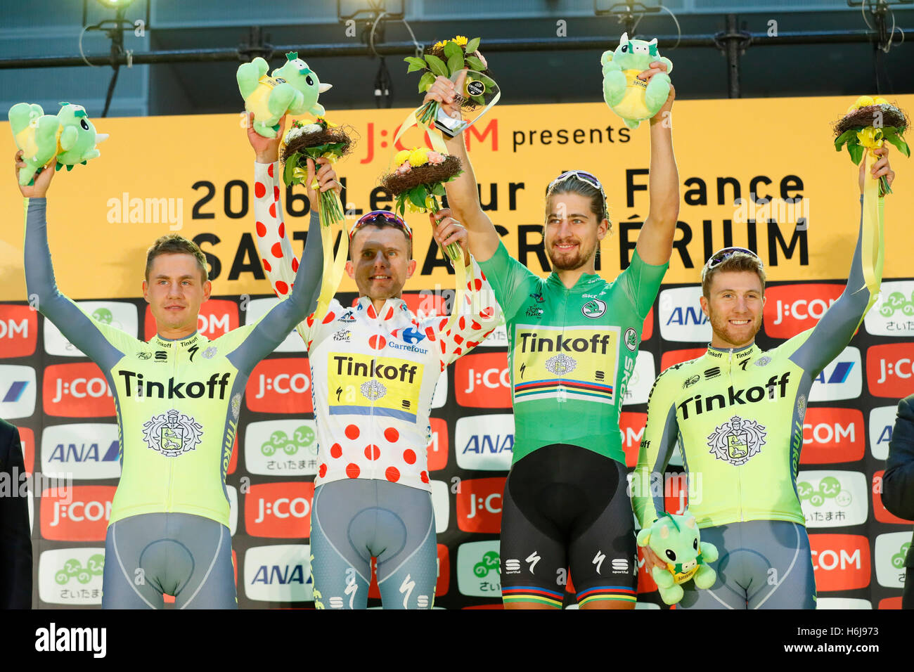 Saitama, Japan. 29th Oct, 2016. Tinkoff team group Cycling : Award ...