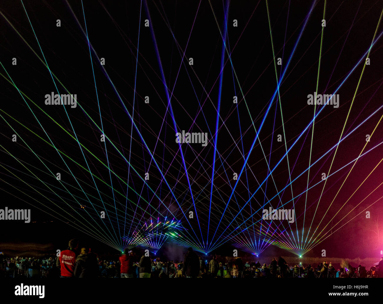 People watching a firework show hi-res stock photography and images - Alamy