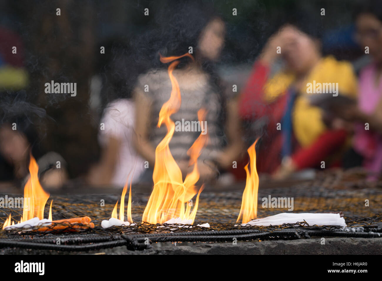 30/10/2016,Calamba Cemetery,Cebu City,Philippines.Candles are ...