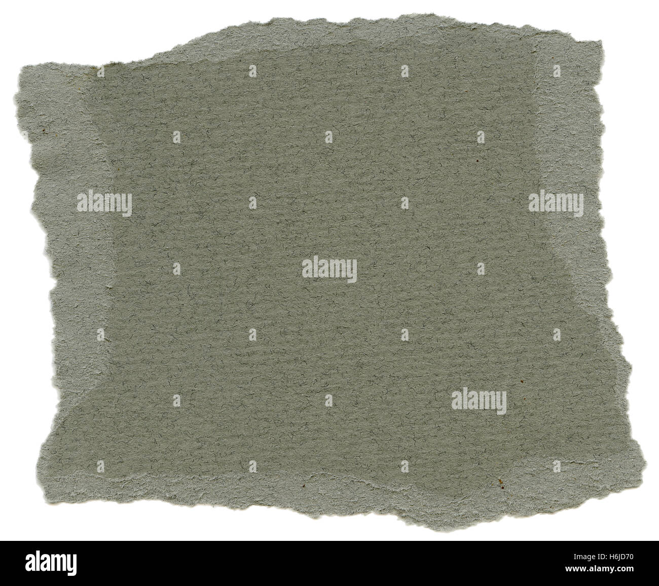 Texture of dark greenish gray fiber paper with torn edges. Isolated on ...