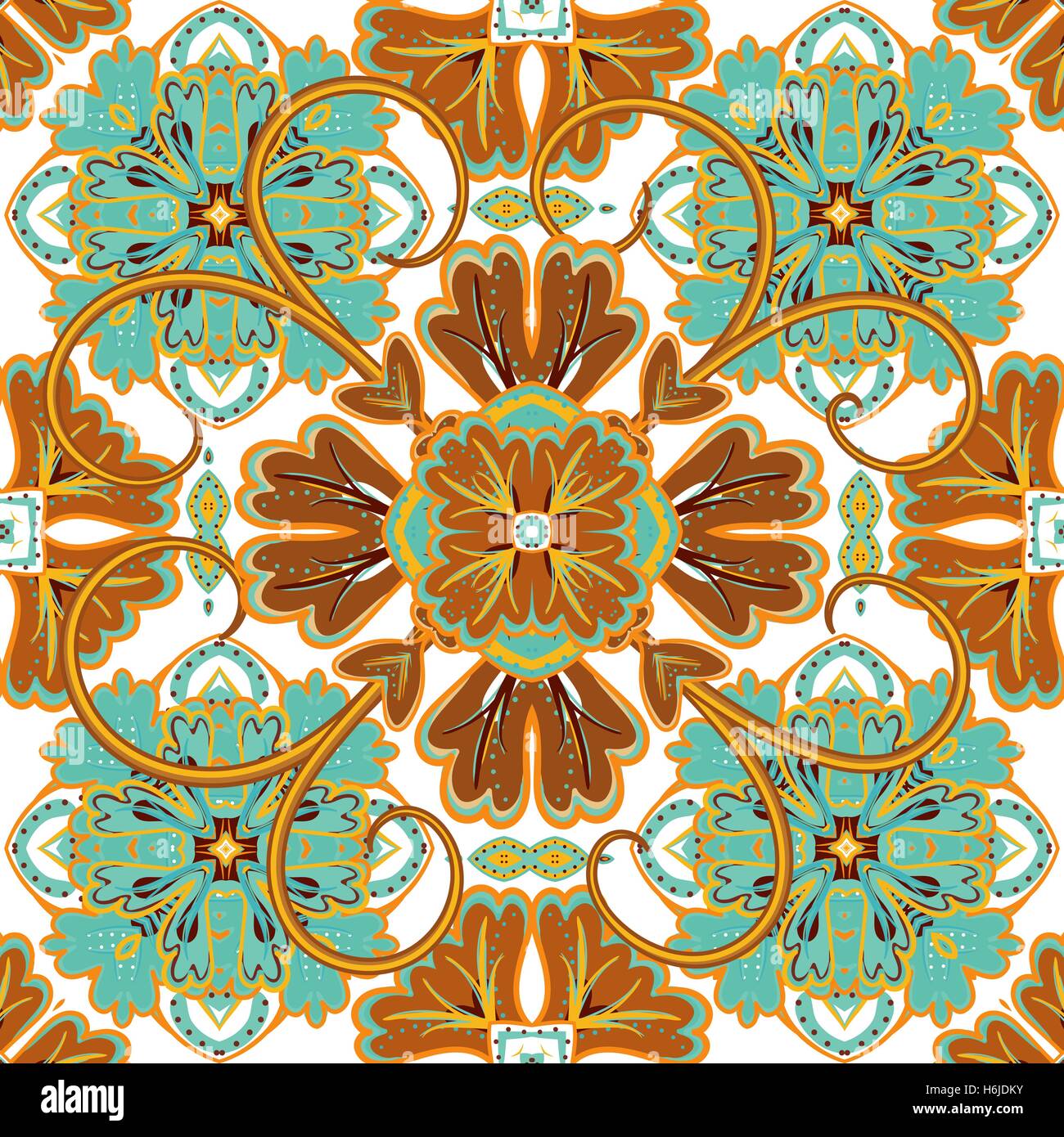 Beautiful seamless ornamental tile background vector illustration Stock ...
