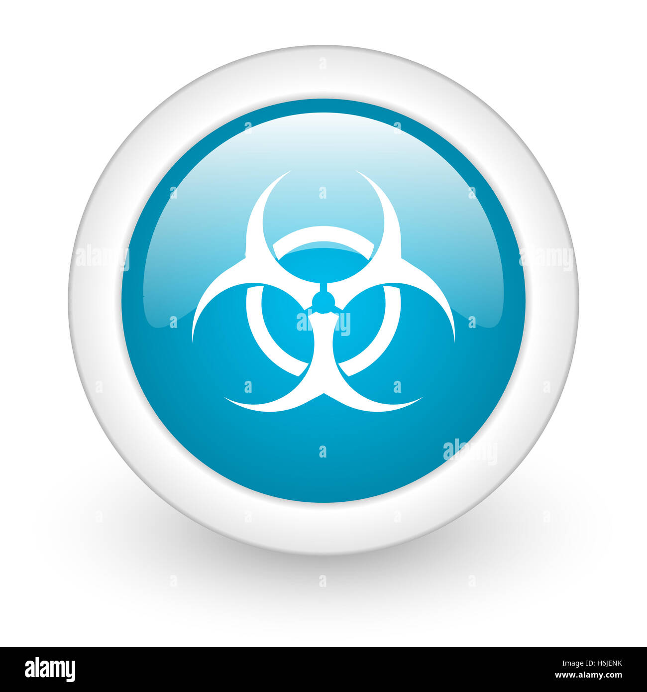 Virus blue glossy web icon Stock Photo - Alamy