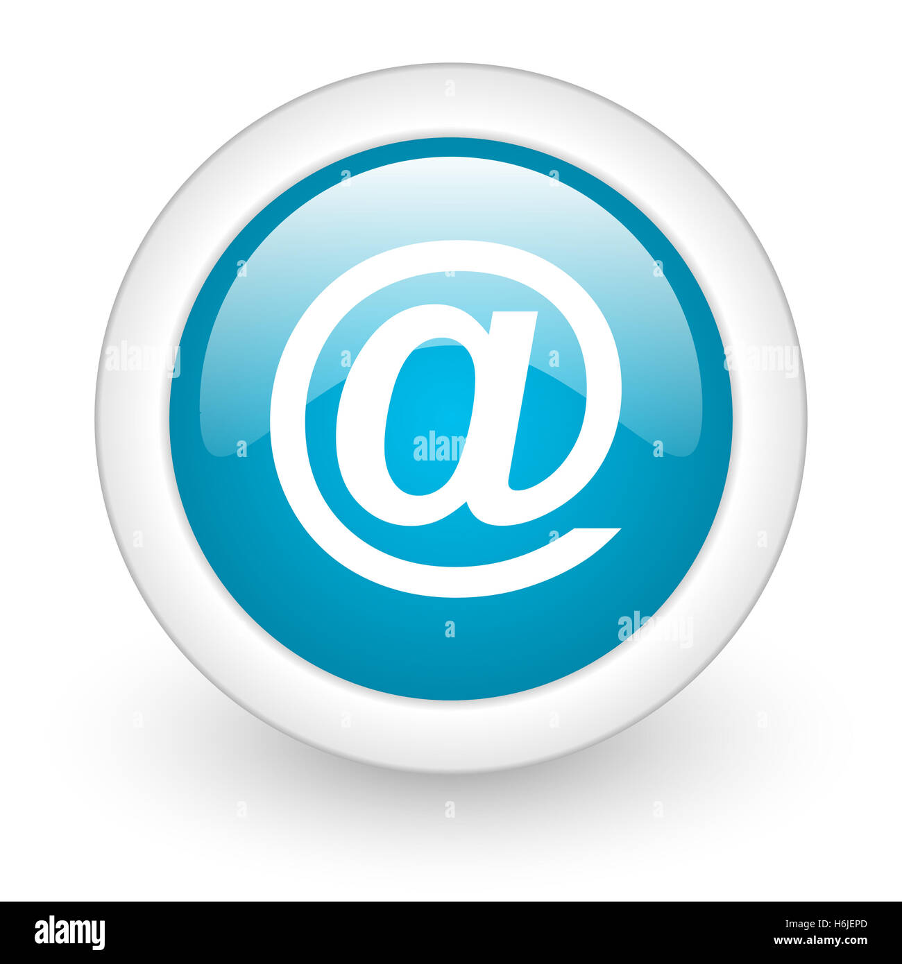 E-mail web glossy blue icon Stock Photo - Alamy