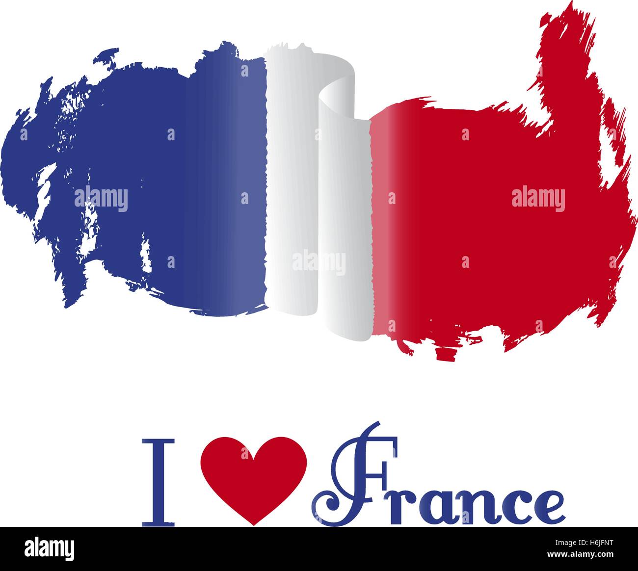 French flag, vector on a white Stock Vector Image & Art - Alamy