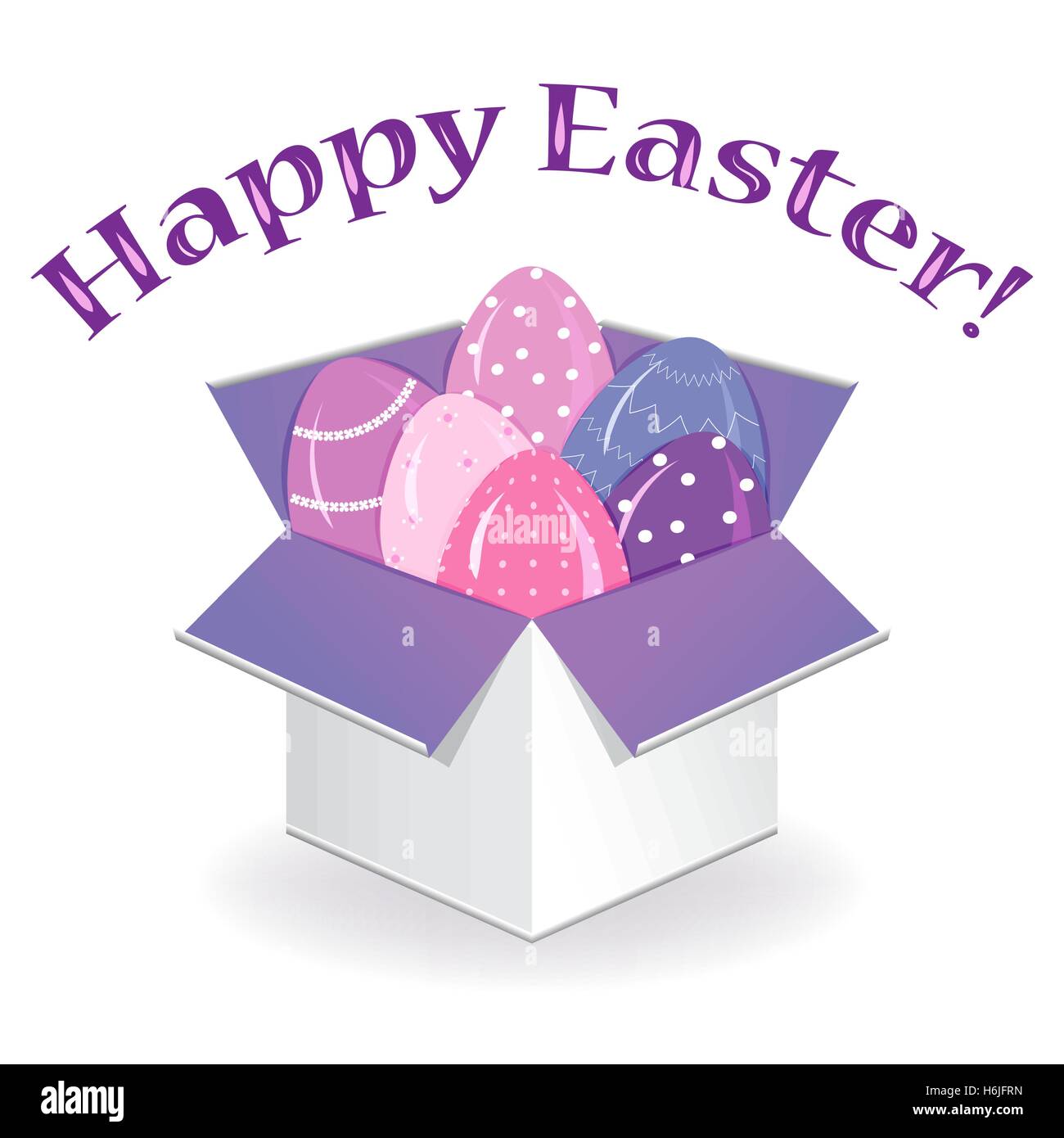 Open box eggs Stock Vector Images - Alamy