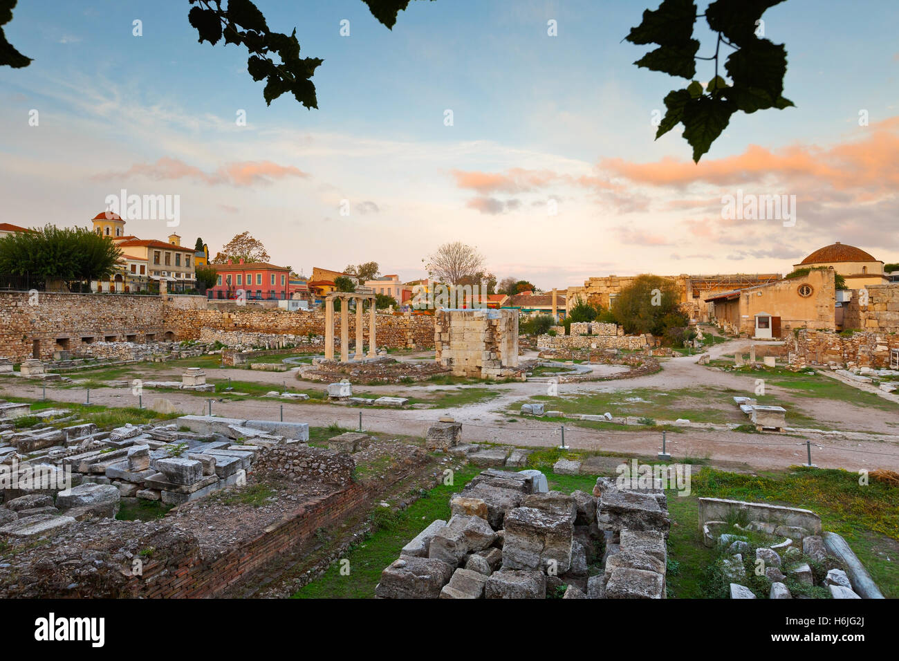 Ancient ruins in city of Athens, Greece Stock Photo - Alamy