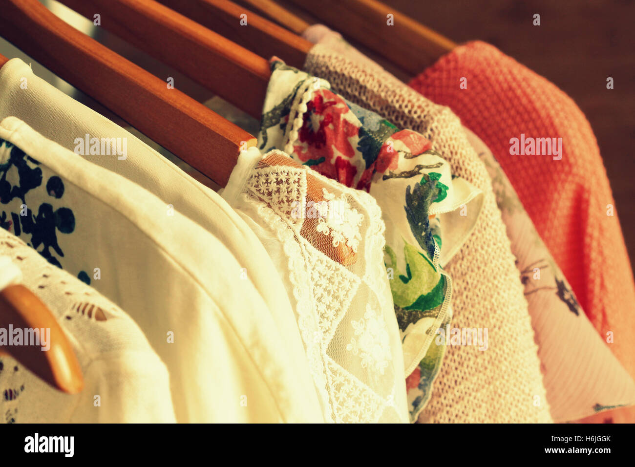 collection of women's clothes Stock Photo - Alamy