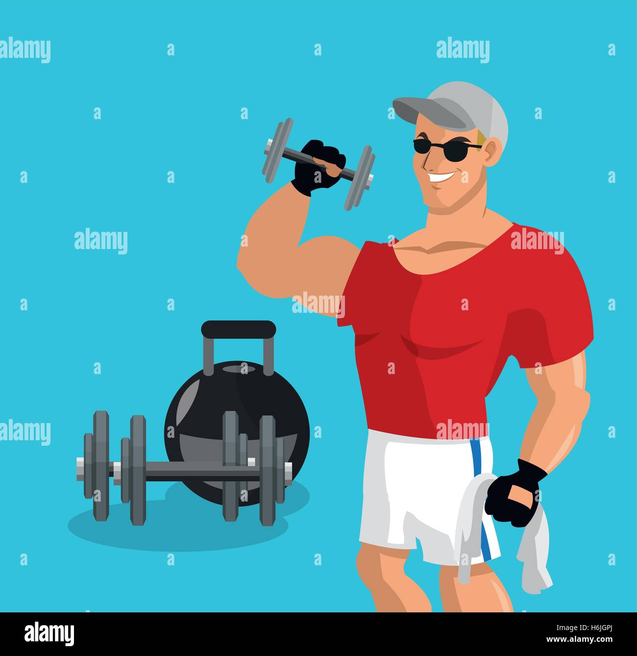 Man cartoon and healthy lifestyle design Stock Vector Image & Art - Alamy