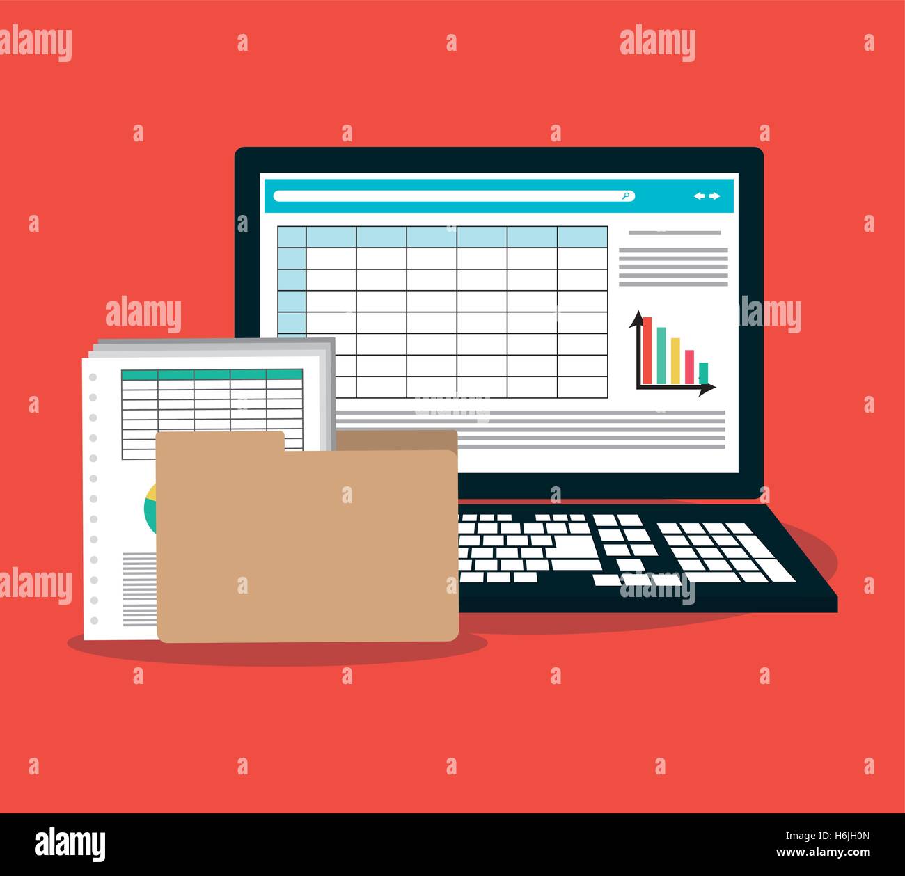 Laptop invoice Stock Vector Images - Alamy