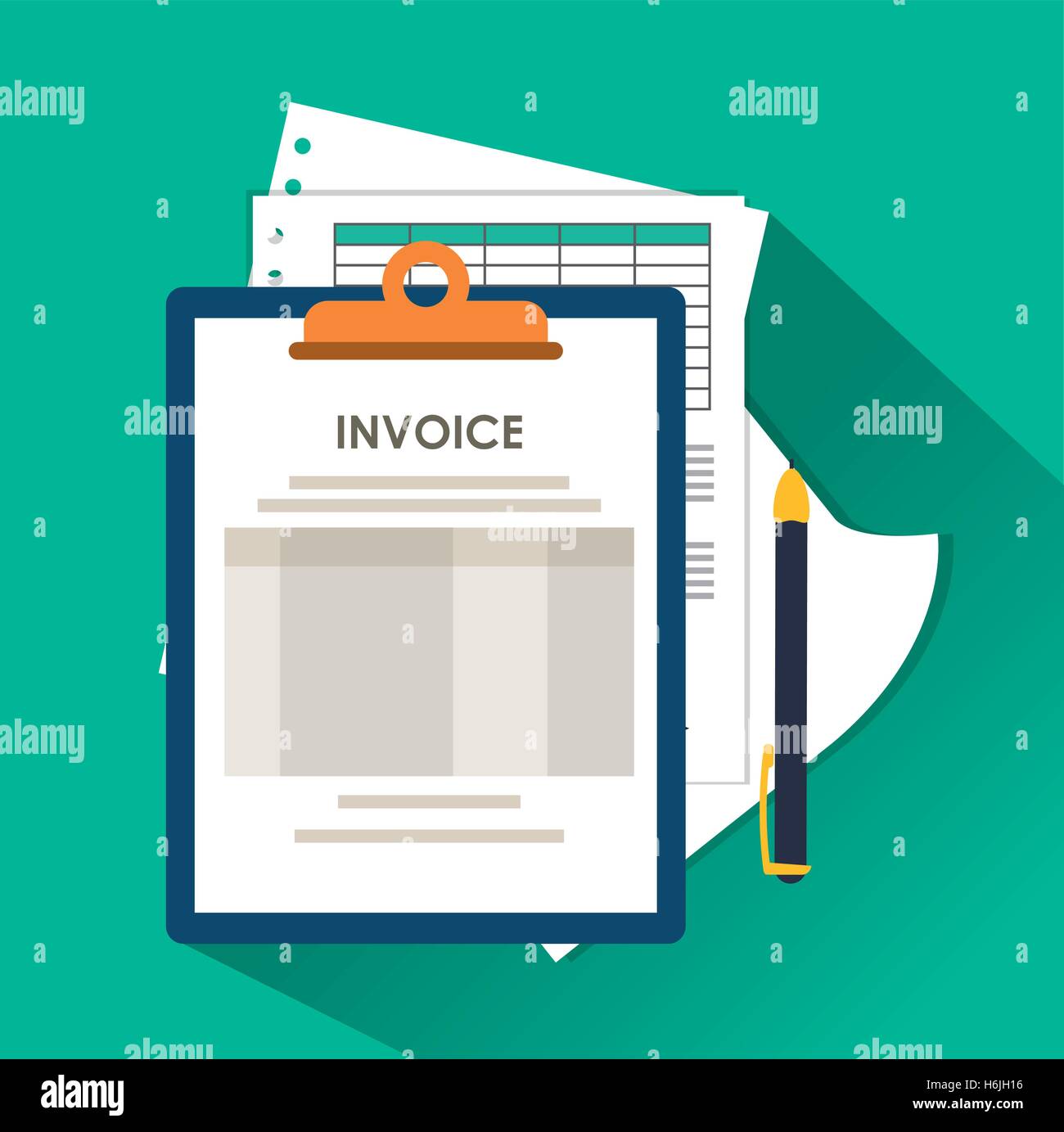 Receipt and pen Stock Vector Images - Alamy
