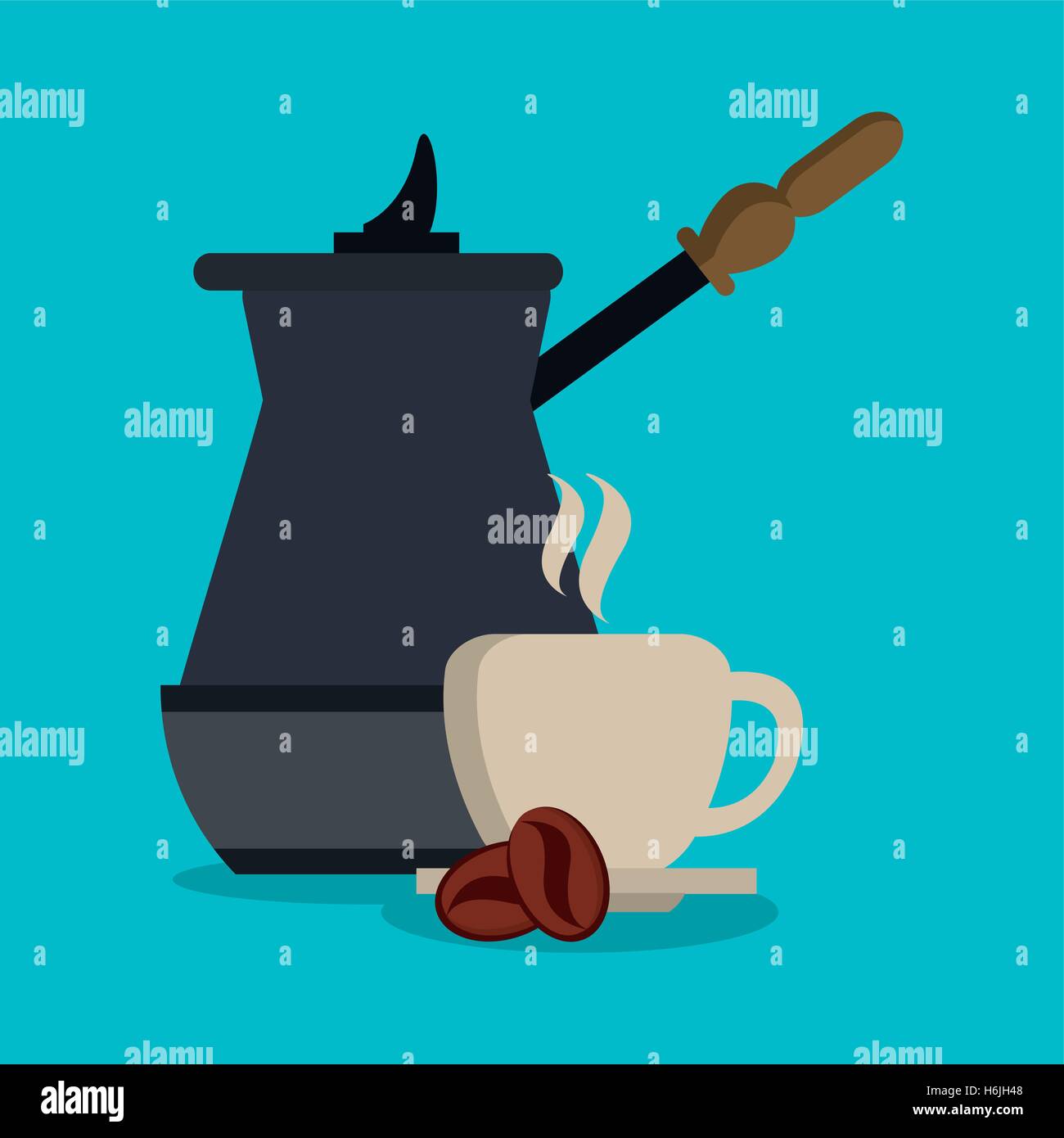 Kettle and mug of coffee shop design Stock Vector Image & Art - Alamy