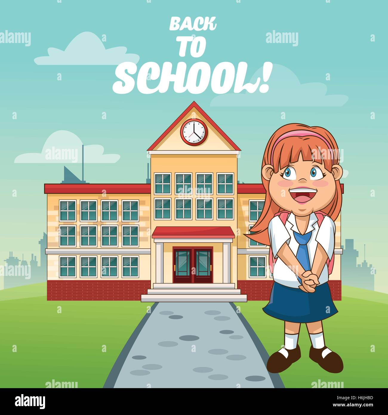 Cartoon Daughter Back