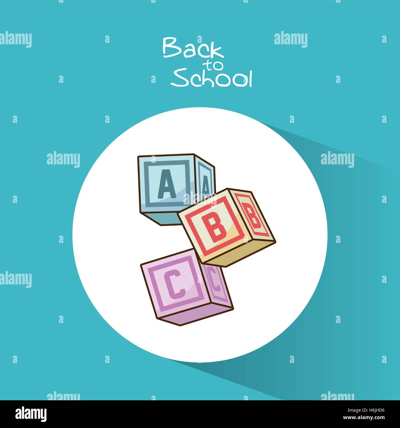 Blocks of back to school design Stock Vector Image & Art - Alamy