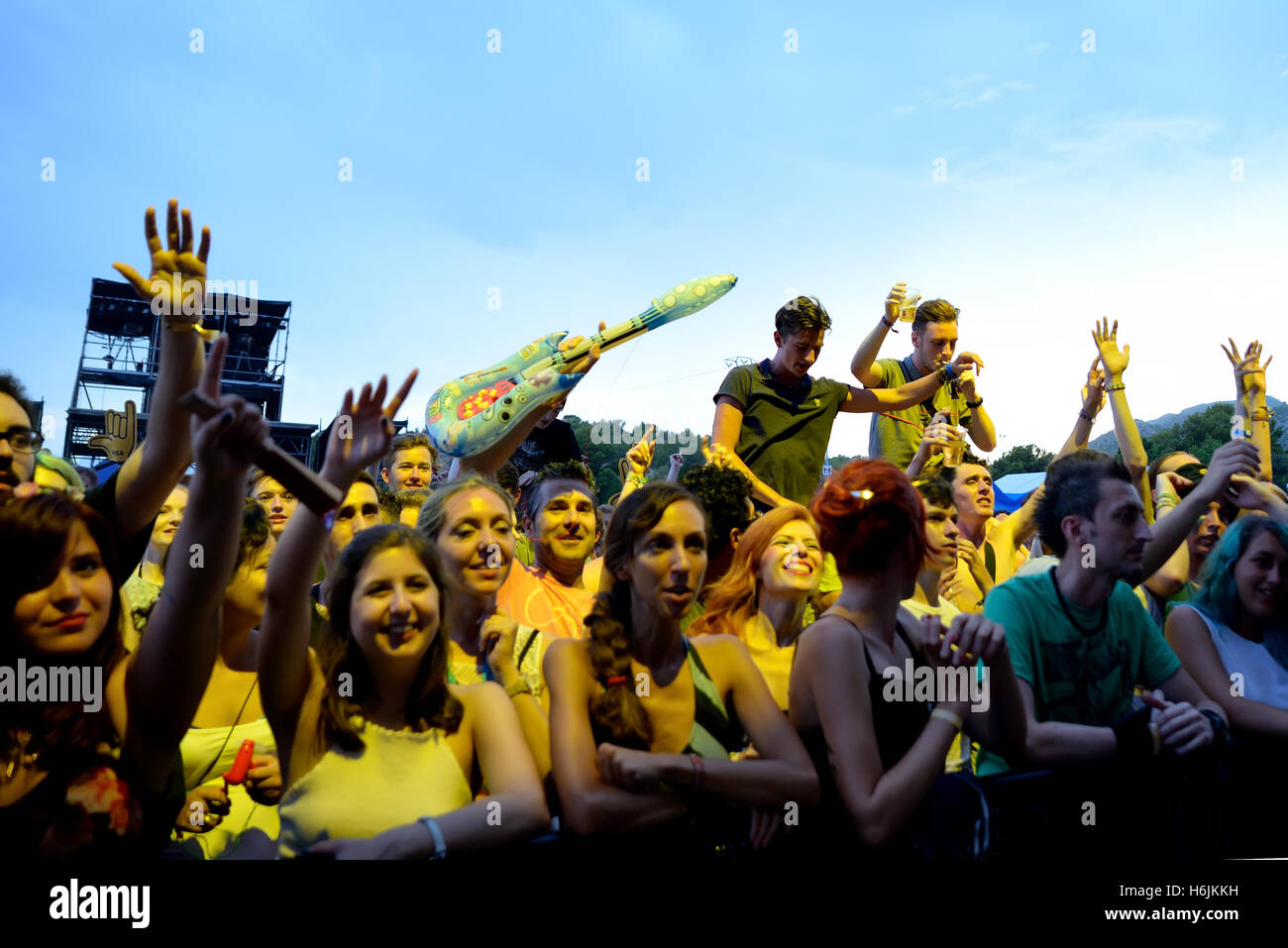 BENICASSIM, SPAIN - JUL 19: Crowd in a concert at FIB Festival on July ...