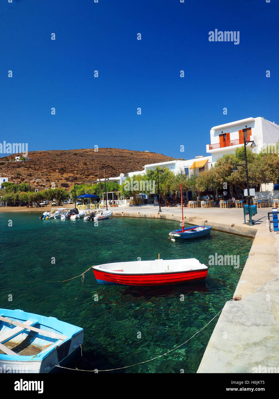 FAROS, SIFNOS, GREECE-SEPT. 15: The small port harbor of Faros, Sifnos ...