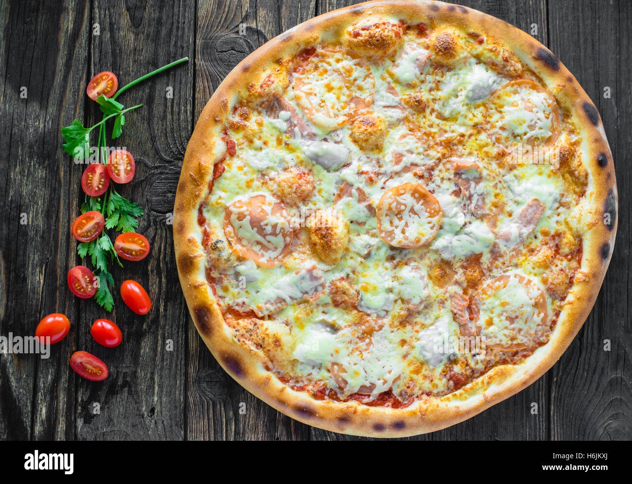 pizza and components Stock Photo - Alamy