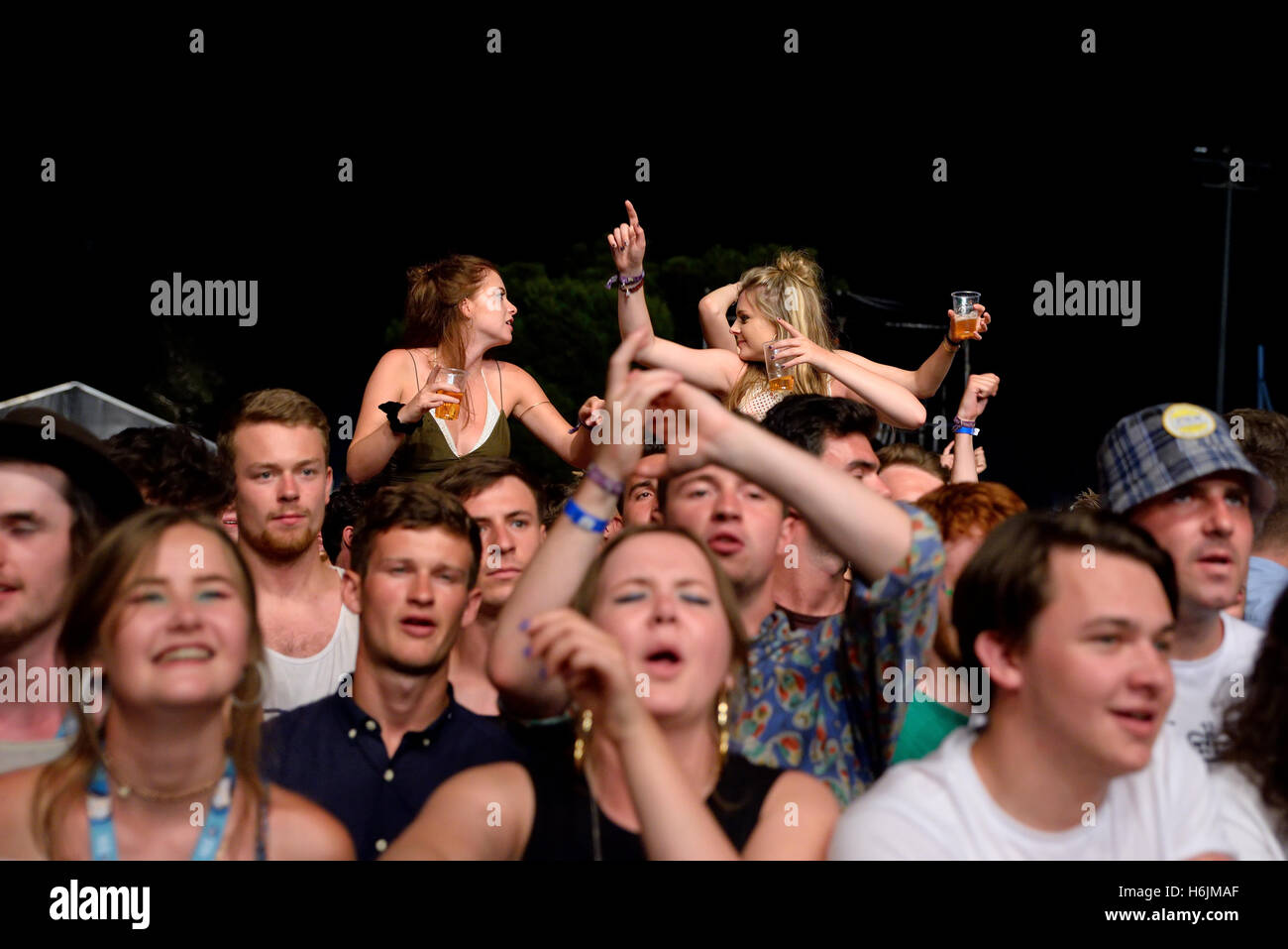 BENICASSIM, SPAIN - JUL 16: Crowd in a concert at FIB Festival on July ...