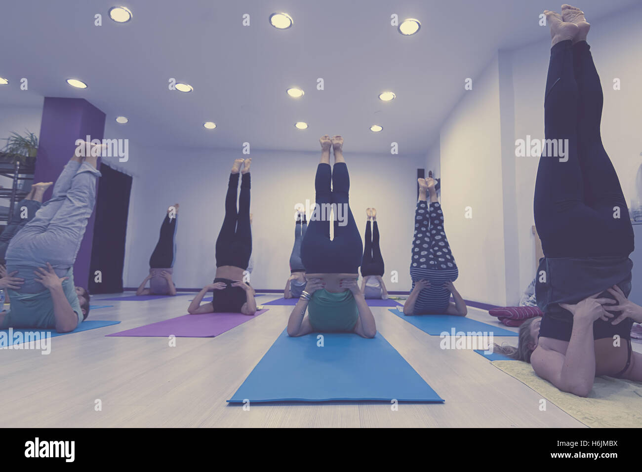 Salamba sarvangasana suppo hi-res stock photography and images - Alamy