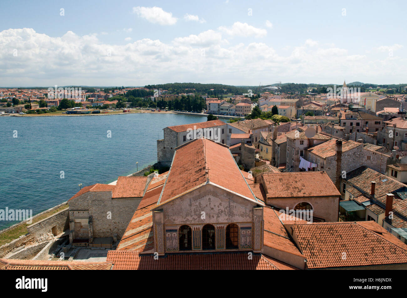 View from the Euphrasian Basilica, UNESCO World Heritage Site, Porec ...