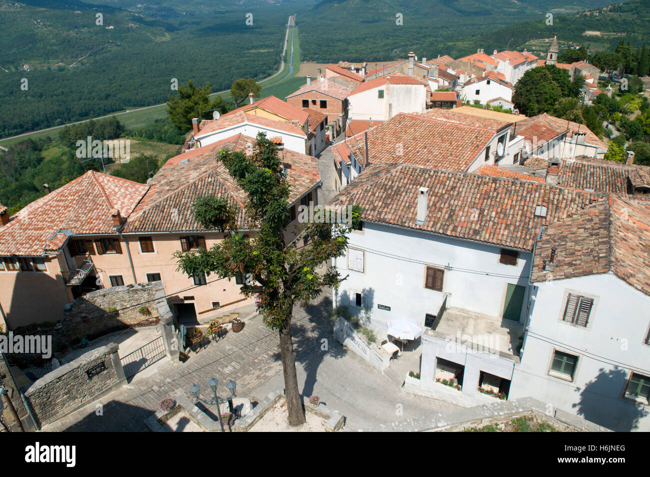 Mountain village of Motovun, Mirna valley, Istria, Croatia, Europe ...