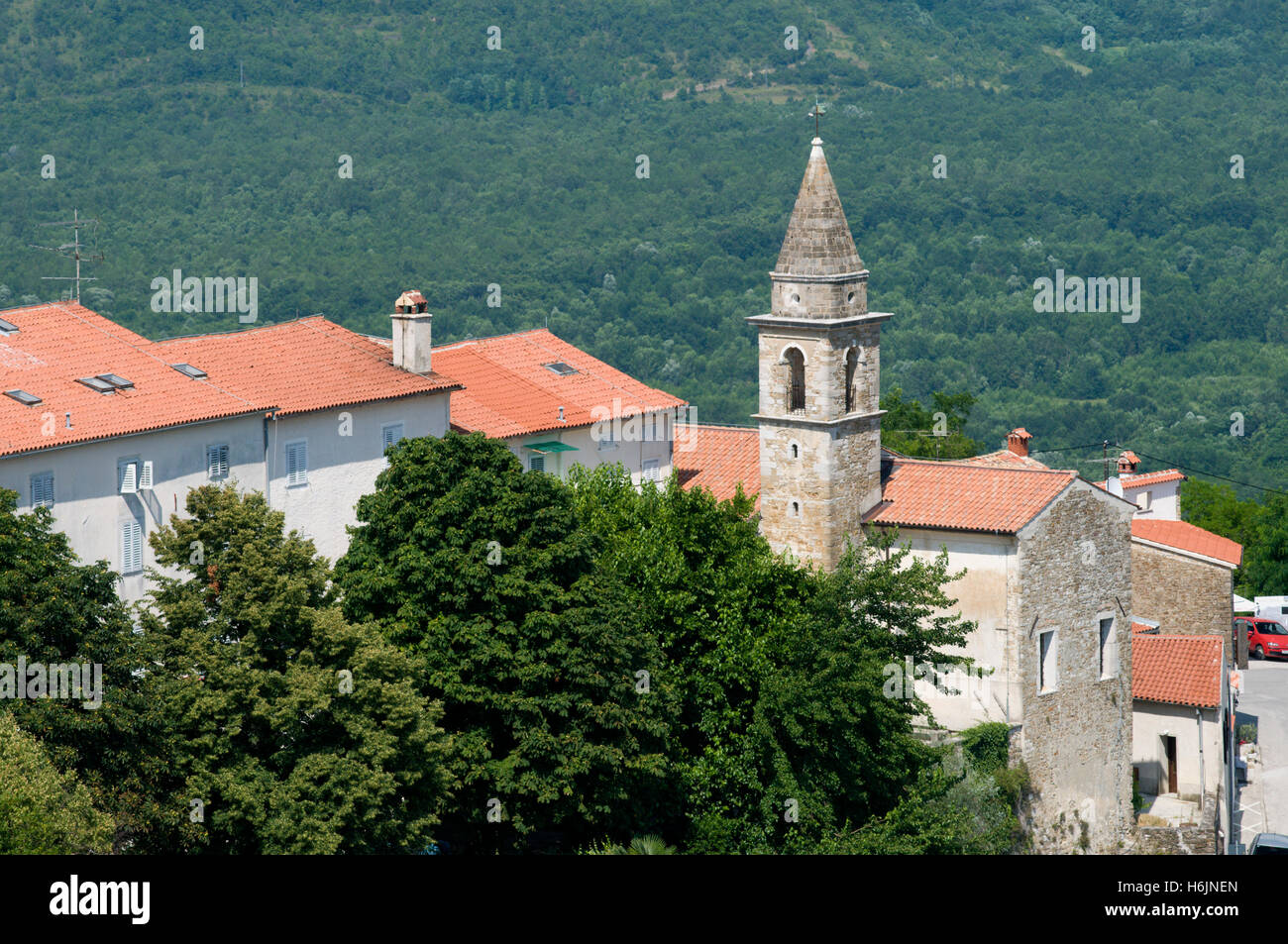 Mountain village of Motovun, Mirna valley, Istria, Croatia, Europe ...